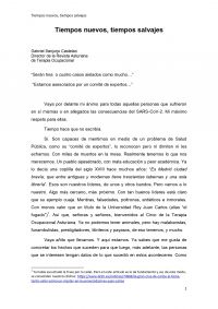 TIEMPOS NUEVOS, TIEMPOS SALVAJES . Gabriel Sanjurjo Castelao - Therapeutica
